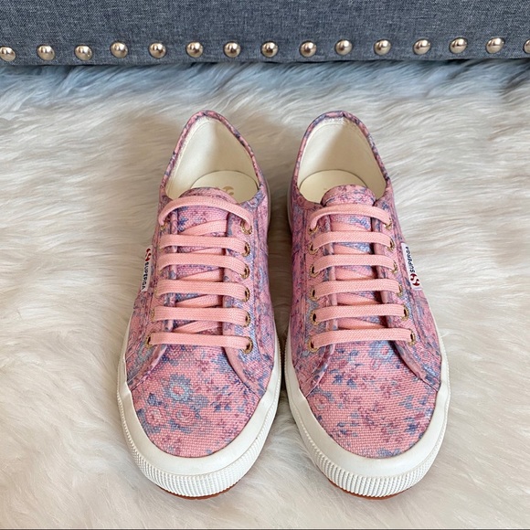 Superga | Shoes | Rare Superga Pink And Blue Floral Sneakers | Poshmark